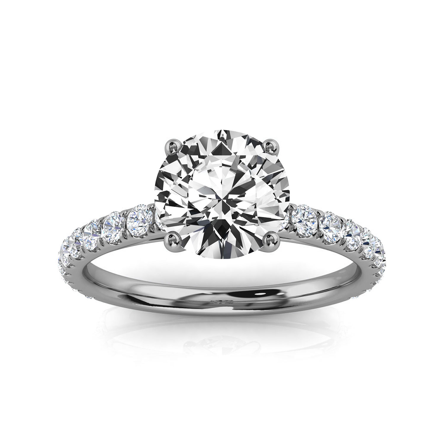 Shop A Platinum Tamar Micro-Prong Diamond Solitaire Engagement Ring