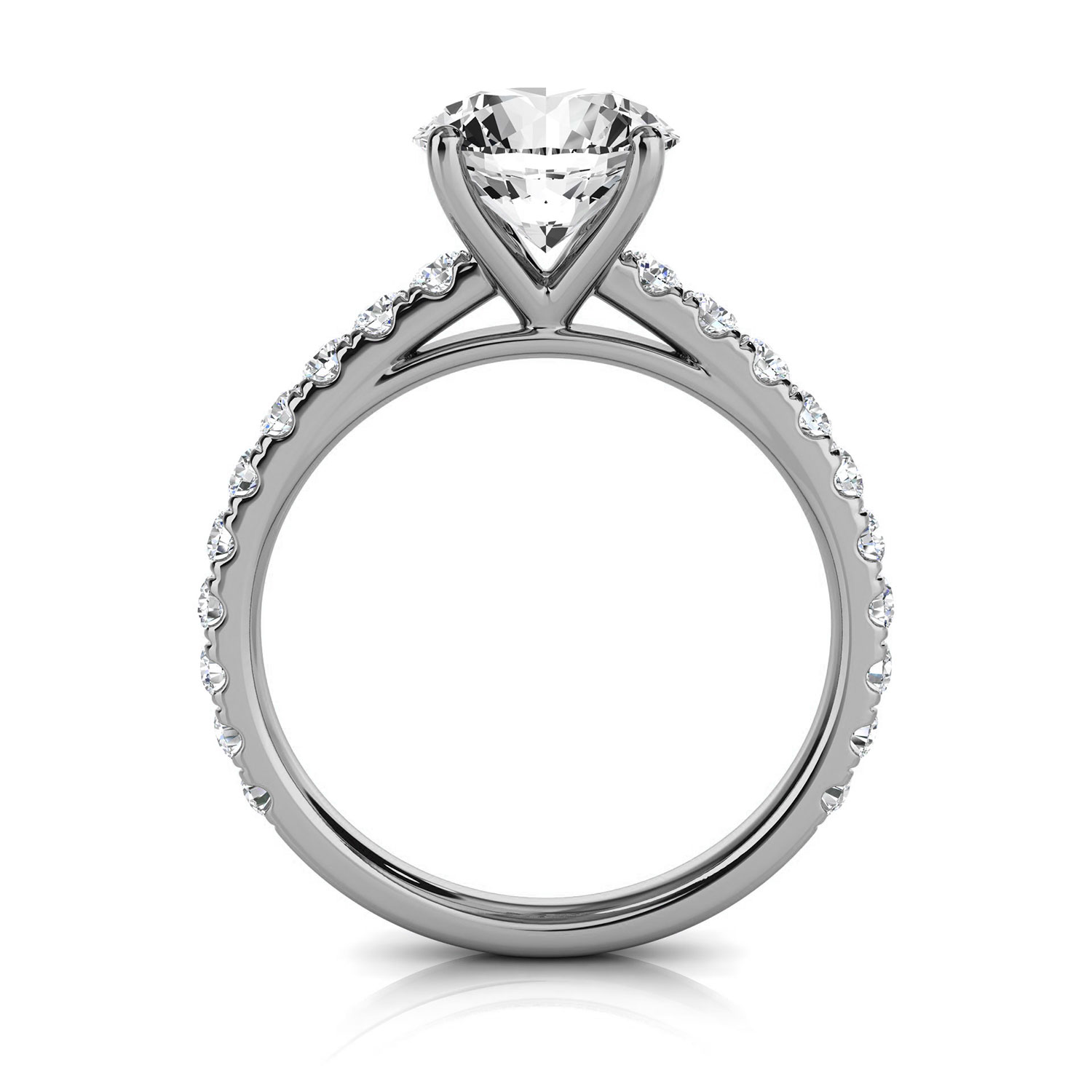 Shop A Platinum Tamar Micro-Prong Diamond Solitaire Engagement Ring