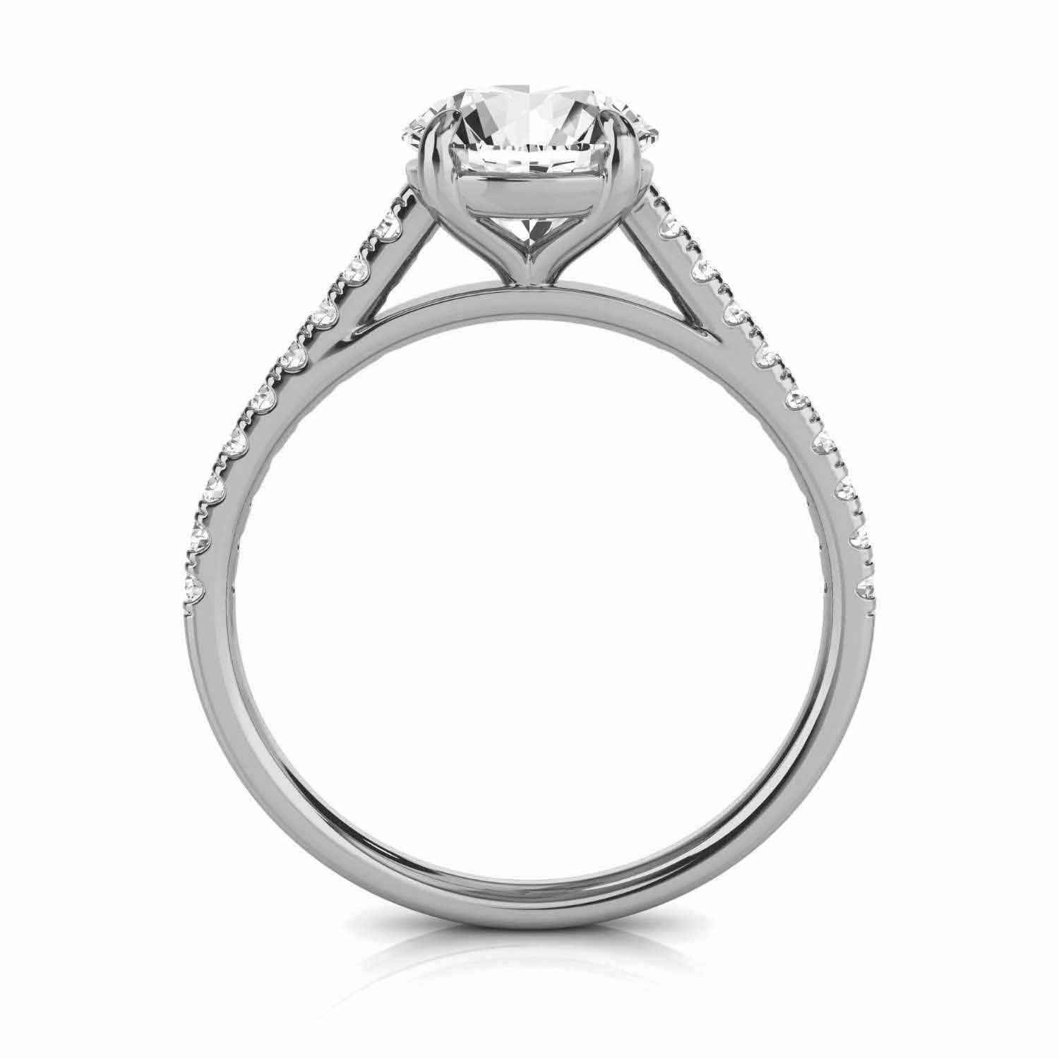 Introducing Gorgeous White Gold Yaelle Minimalist Micro-Prong Diamond ...