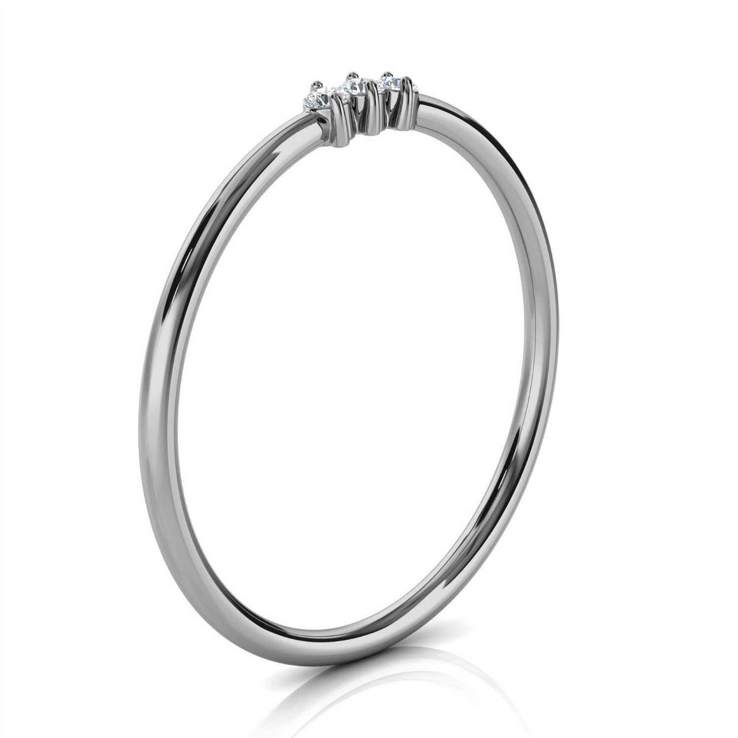 Platinum Elissa Minimalist Organic Design Lab Grown Diamond Ring (1/20 ...