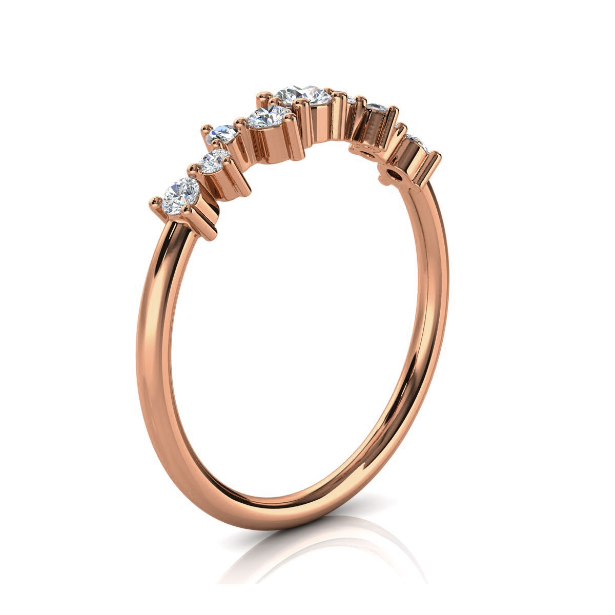 18K Rose Gold Palerno Minimalist Diamond Ring (1/4 ct. tw) | The Art Of ...